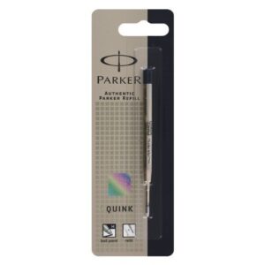 parker quinkflow ink refill for ballpoint pens, medium point, black (3031631pp)