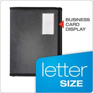 Cardinal Easel ShowFile Presentation Book, 20 Pockets, Holds 40 Letter-Size Sheets, Horizontal Display, Customizable Cover, Black (52132)