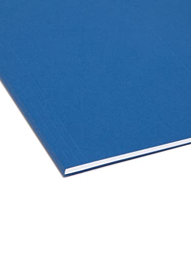 Smead Colored Hanging File Folder with Tab, 1/5-Cut Adjustable Tab, Letter Size, Navy, 25 per Box (64057)