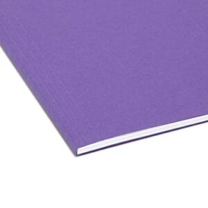 Smead Colored Hanging File Folder with Tab, 1/5-Cut Adjustable Tab, Letter Size, Purple, 25 per Box (64072)