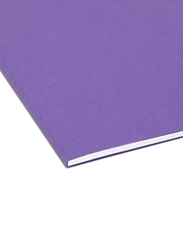 Smead Colored Hanging File Folder with Tab, 1/5-Cut Adjustable Tab, Letter Size, Purple, 25 per Box (64072)