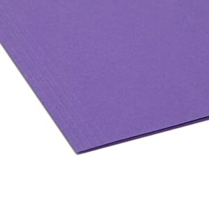 Smead Colored Hanging File Folder with Tab, 1/5-Cut Adjustable Tab, Letter Size, Purple, 25 per Box (64072)