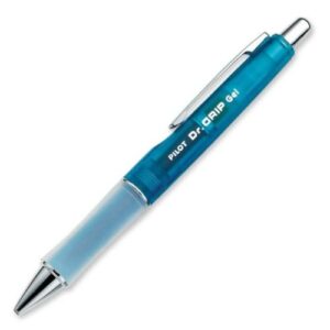 PILOT Dr. Grip Refillable & Retractable Gel Ink Rolling Ball Pen, Fine Point, Blue Barrel, Black Ink, Single Pen (36260)