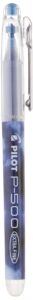 pilot precise p-500 gel ink rolling ball stick pens, marbled barrel, extra fine point, blue ink, 12-pack (38601)