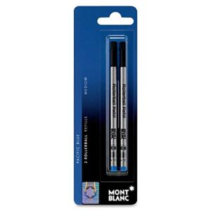 Montblanc(R) Refills, Rollerball, Medium Point,Pacific Blue, Pack Of 2