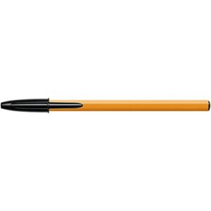 BIC Orange Fine, Ballpoint Pens, Writing Pens with Long-Lasting Ink, Fine Point (0.8 mm), Black Ink, Box of 20