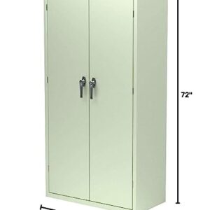 HON Assembled Storage Cabinet, 36w x 24.25d x 71.75h, Light Gray