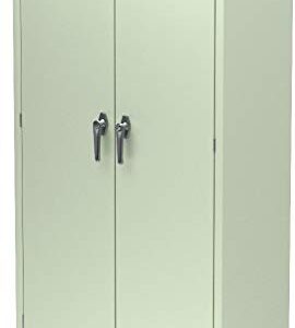 HON Assembled Storage Cabinet, 36w x 24.25d x 71.75h, Light Gray