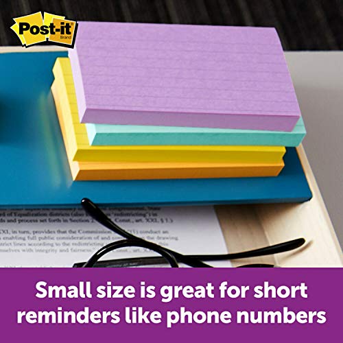 Post-it Notes, 3x3 in, 6 Pads, America's #1 Favorite Sticky Notes, Poptimistic Collection, Bright Colors (Magenta, Pink, Blue, Green), Clean Removal, Recyclable (630-6AN)