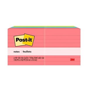 Post-it Notes, 3x3 in, 6 Pads, America's #1 Favorite Sticky Notes, Poptimistic Collection, Bright Colors (Magenta, Pink, Blue, Green), Clean Removal, Recyclable (630-6AN)