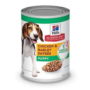 hill's science diet wet dog food, puppy, chicken & barley recipe, 13 oz. cans, 12-pack