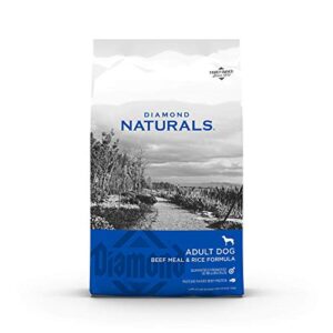 diamond naturals dry food for adult dog, beef and rice formula, 40 pound bag (074198608331)