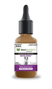 vetriscience vetri dmg liquid, 30ml dropper - supports immune system, stamina, skin irritation, watery eyes, and performance for dogs and cats