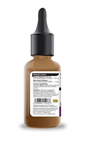 VETRISCIENCE Vetri DMG Liquid, 30mL Dropper - Supports Immune System, Stamina, Skin Irritation, Watery Eyes, and Performance for Dogs and Cats