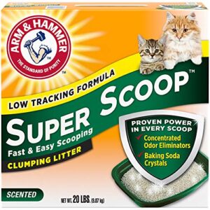 arm & hammer super scoop clumping litter fresh scent, 20lb