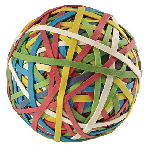 ACCO 72155 Rubber Band Ball, Approximately 270 Rubber Bands, Assorted