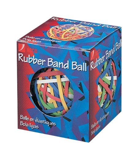 ACCO 72155 Rubber Band Ball, Approximately 270 Rubber Bands, Assorted