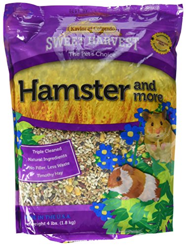 Sweet Harvest Hamster and More Hamster Food, Premium Hamster Food with Added Specialty Ingredients, 4 lbs Bag