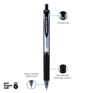 Uni-Ball 65940 uni-ball Retractable Gel Pens, Medium Point (0.7mm), Black, 12 Count