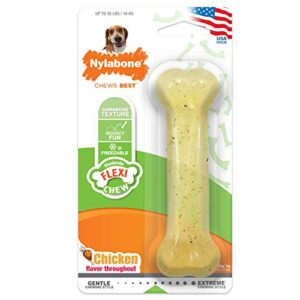 nylabone flex moderate chew dog toy chicken medium/wolf (1 count)