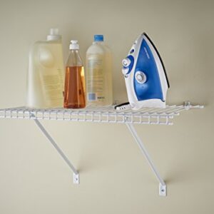 ClosetMaid Wire Shelf Kit with Hardware, 2 Ft. Wide, for Pantry, Closet, Laundry, White Vinyl Finish