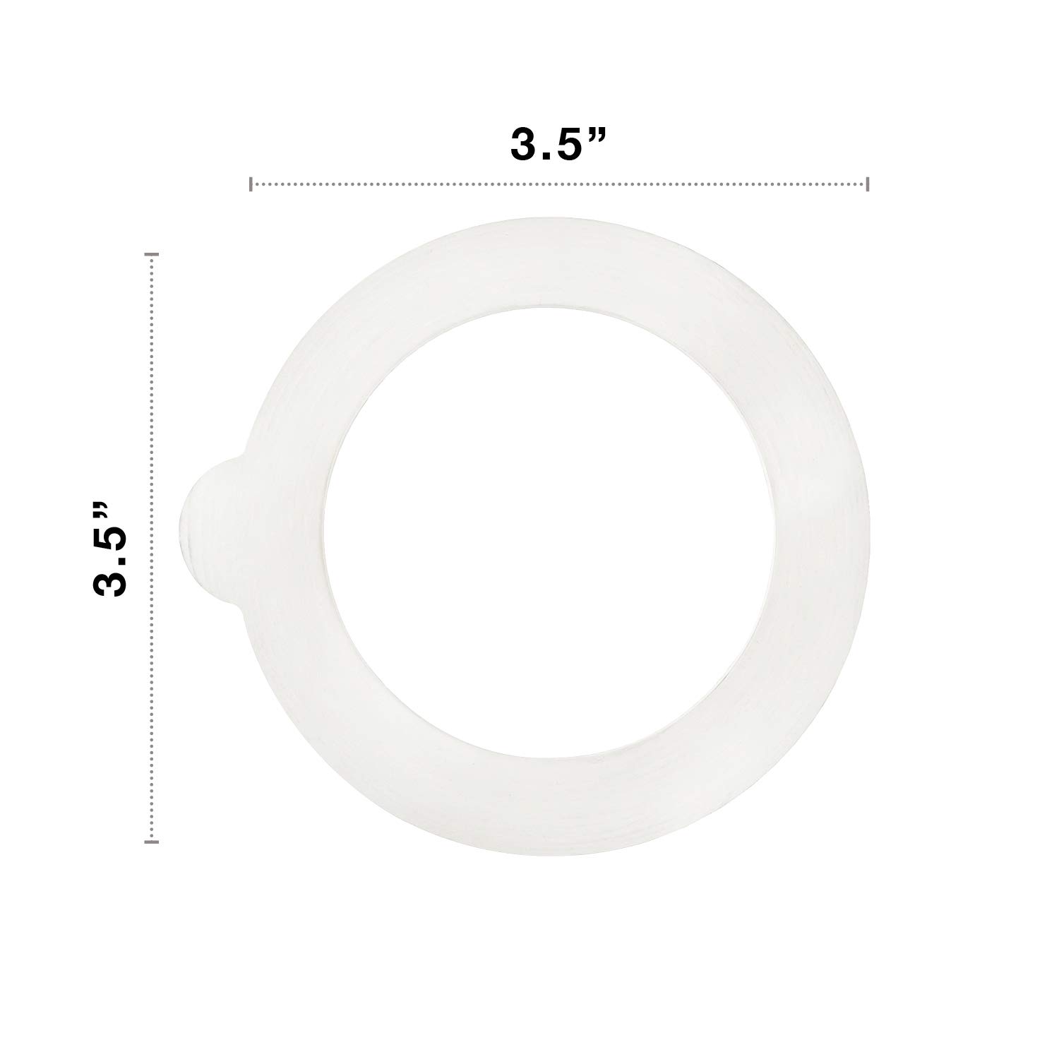 Bormioli Rocco Jar Replacement Gaskets (Set of 6): 3.5’’ Diameter Fido Jar Compatible, Food Grade Rubber, Leakproof Sealing Rings for Standard Sized Mouth Canning and Storage Containers