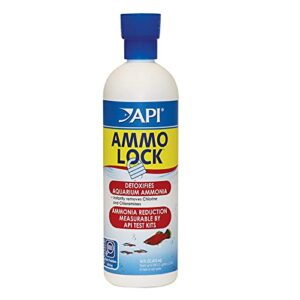 api ammo-lock freshwater and saltwater aquarium ammonia detoxifier 16-ounce bottle