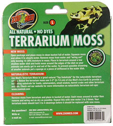 Zoo Med Terrarium Moss 15 to 20 Gallon