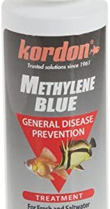 Kordon Methylene Blue Disease Preventative – Safe for Freshwater & Saltwater Aquariums, Prevents Fungal Infections & Treats Parasites, Reduces Fish Stress, 4-Ounces