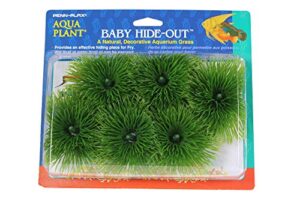 penn-plax fish breeding grass – baby hideout for fry – great for livebearers and egg layers – plastic aquarium plants – 2 pieces