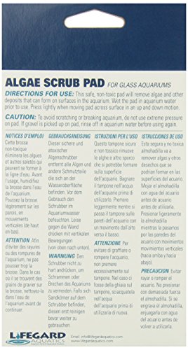 Lifegard Aquatics 4-Inch by 6-Inch Blue Algae Pad,Black