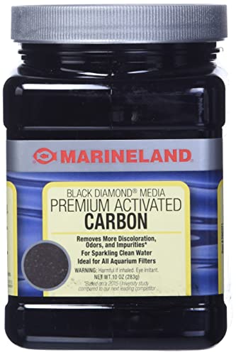 Marineland Black Diamond Premium Activated Carbon 10 Ounces, Filter Media For aquariums, Blacks & Grays