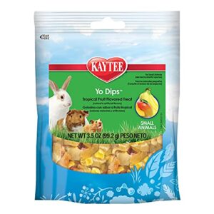 kaytee fiesta yogurt dipped treats tropical fruit and yogurt mix for small animals, 3.5-oz bag