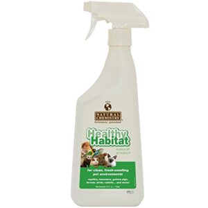 healthy habitat natural enzyme bird cage cleaner for glass, metal and plastic cages, 24-ounce