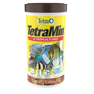 tetra tetramin xl tropical flakes 2.82 ounces, large flakes, nutritionally balanced fish food, tetra tetramin large tropical fish flake food, 2.82 oz