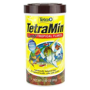 Tetra TetraMin XL Tropical Flakes 2.82 Ounces, Large Flakes, Nutritionally Balanced Fish Food, Tetra TetraMin Large Tropical Fish Flake Food, 2.82 oz