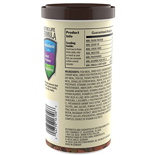 Tetra 16106 Min Tropical Flakes, Nutritionally Balanced Fish Food, 7.06-Ounce