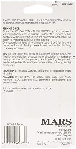 API VACATION PYRAMID FISH FEEDER 14-Day 1.2-Ounce Automatic Fish Feeder, Whites & Tans