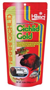 hikari cichlid gold floating baby pellets for pets, 8.8-ounce