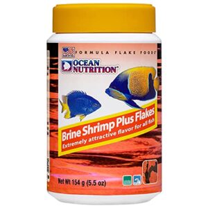 ocean nutrition brine shrimp plus flakes 5.5-ounces (154 grams) jar