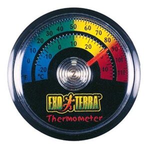 Exo Terra Thermometer for Reptile Terrarium – Provides Temperatures in Both Celsius and Fahrenheit