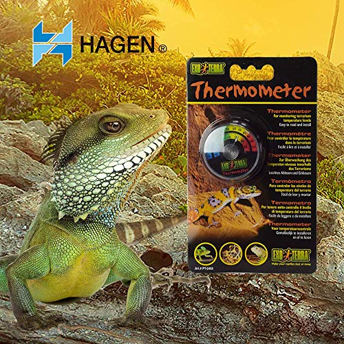 Exo Terra Thermometer for Reptile Terrarium – Provides Temperatures in Both Celsius and Fahrenheit