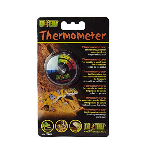 Exo Terra Thermometer for Reptile Terrarium – Provides Temperatures in Both Celsius and Fahrenheit