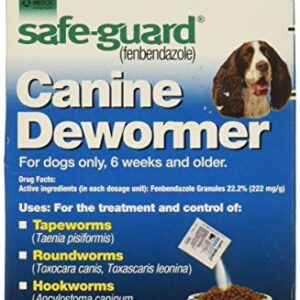 SAFE-GUARD (fenbendazole) Canine Dewormer for Dogs, 2gm pouch (ea. pouch treats 20lbs.), Blue, 0.07 Ounce (Pack of 3) (033576/001-033576)