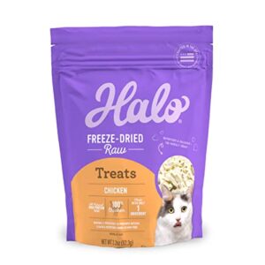 halo 100% chicken breast freeze-dried raw treats, 2.2 oz.