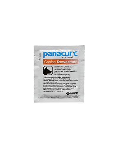 Panacur C Canine Dewormer (Fenbendazole), 4 Gram,Red