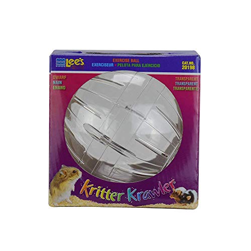 Lee's Kritter Krawler Mini Exercise Ball, 5-Inch, Plastic, Clear