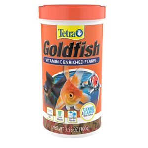 tetra tetrafin goldfish flakes 3.53 ounces, balanced diet (16227)