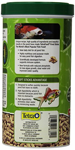 TetraPond Pond Sticks 3.53 Ounces, Pond Fish Food, For Goldfish And Koi, Tetra Pond Pond Sticks, Healthy Nutrition for Goldfish and Koi