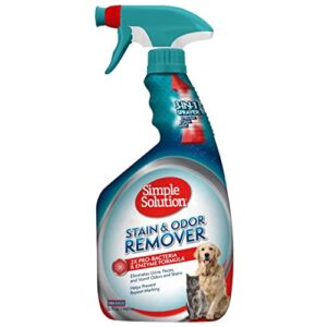 simple solution pet stain and odor remover | enzymatic cleaner with 2x pro-bacteria cleaning power | 32 ounces